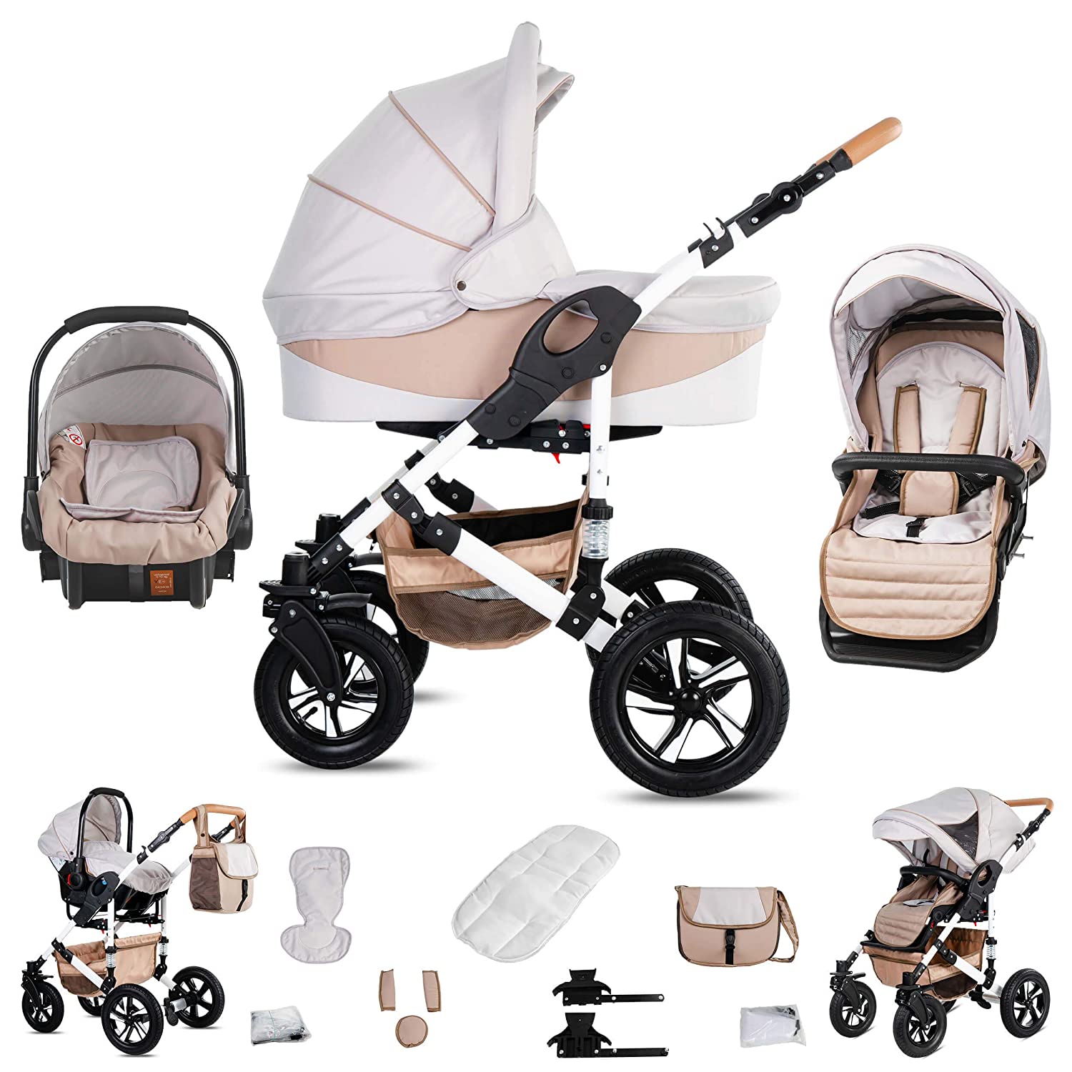 Friedrich Hugo Hamburg | 3 i 1 Combi Stroller Complete Set | Hårda ...